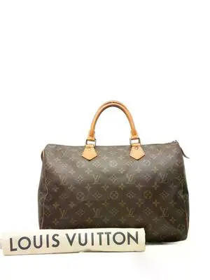 LOUIS VUITTON Monogram Speedy 35 Boston Bag - Brown
