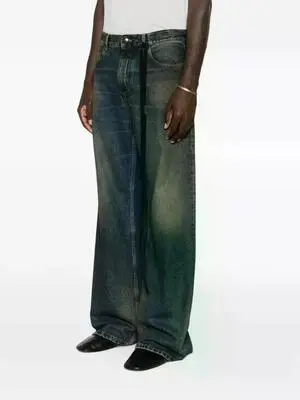 ANN DEMEULEMEESTER Wide-leg Faded Jeans
