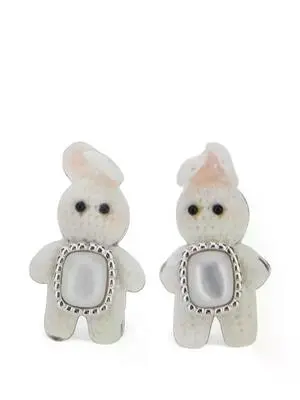 YVMIN Bunny-motif Faux-pearl Earrings