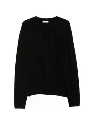 THE ROW Nanni Cable-knit Crew-neck Sweater