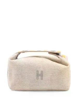 Hermès 2020-2026 Small Wool Bride A Brac Au Carre Case Vanity Bag - Neutrals