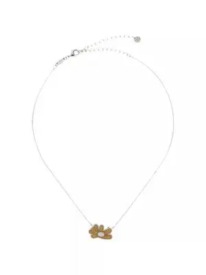 YVMIN Teddy-bear Crystal Pendant Necklace - Silver
