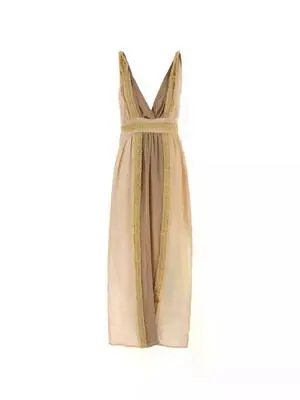 Caravana Ephra Frayed-trim Maxi Dress