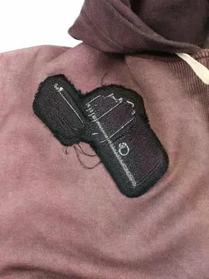 LOUIS VUITTON Logo Patch Cotton Hoodie