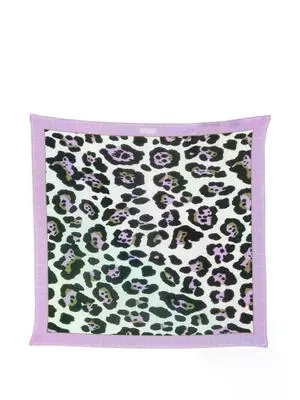 Essentiel Antwerp Leopard-print Silk Scarf - White