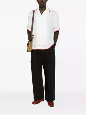 Jacquemus Chain-print Short-sleeve Shirt - White