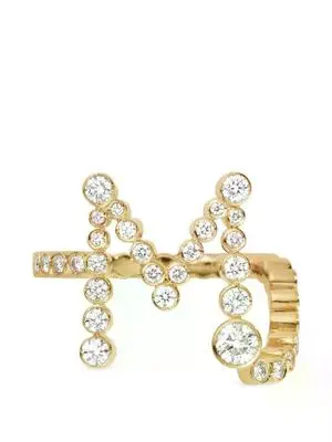 Sophie Bille Brahe Ensemble M Diamond Letter Ring - Gold