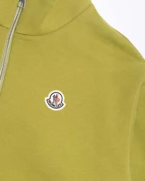 Moncler Half-zip Logo Sweatshirt - Lime Green