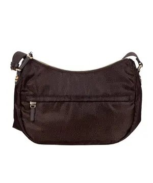 Borbonese Luna Middle Hobo Bag - Black