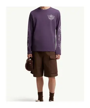 Moncler Logo Motif Cotton Long Sleeve T-shirt