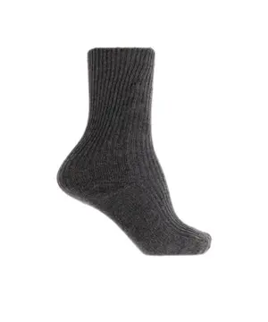 LISA YANG Zera Ribbed Socks - Graphite Gray