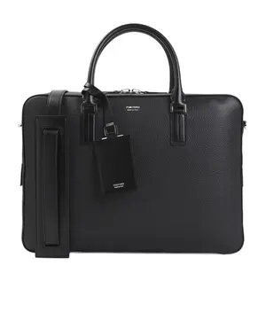 TOM FORD Elliot Logo Stamp Briefcase - Black