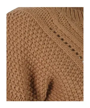 DONDUP Cable-knit Pointelle-trim Sweater