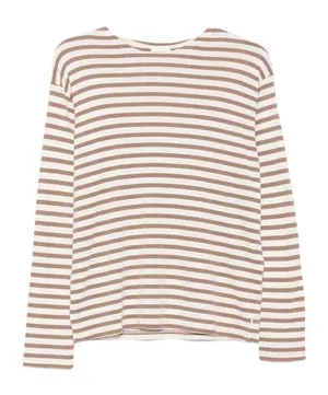 Closed Striped Long-sleeve T-shirt - White