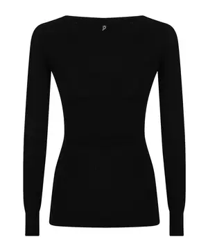 DONDUP V-neck Ribbed Knit Top