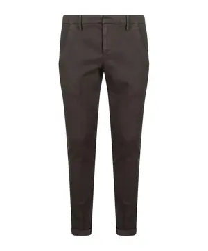 DONDUP Logo Plaque Slim-fit Trousers