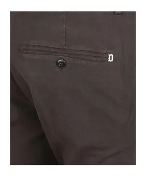 DONDUP Logo Plaque Slim-fit Trousers