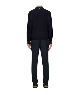 Herno Resort Polo Shirt In Wool And Silk Knit