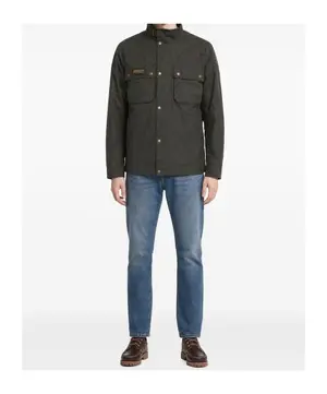 Barbour Logo Patch Stand Collar Jacket