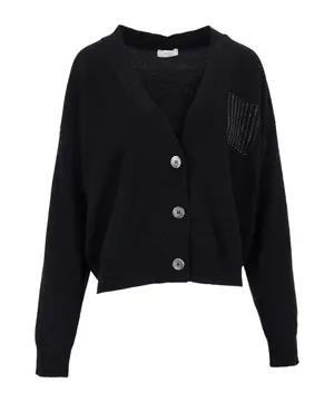 Peserico Button-front Long-sleeve Knit Top - Blue