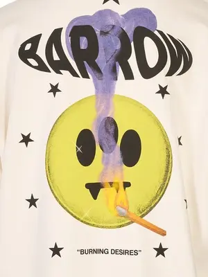 BARROW Sweatshirt With Coconut-patterned Teddy Bear Print