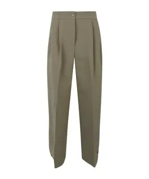 THE FRANKIE SHOP Doyer Pleated Trousers - Moss Green