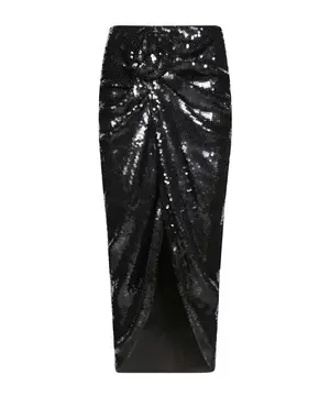 ROTATE BY BIRGER CHRISTENSEN Pleated Sequin Skirt