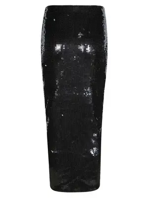 ROTATE BY BIRGER CHRISTENSEN Pleated Sequin Skirt