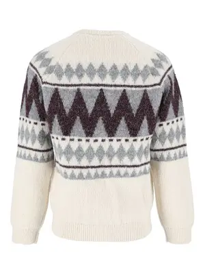 Peserico Jacquard Patterned Knit Sweater