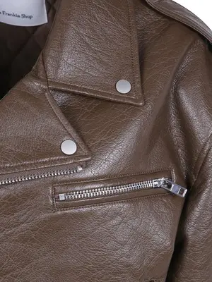 THE FRANKIE SHOP Daphne' Cropped Biker Jacket