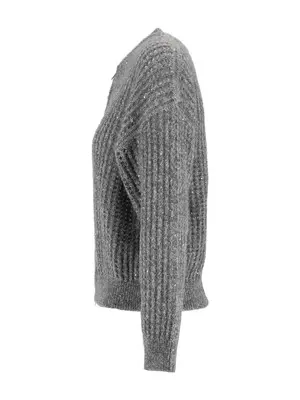 Peserico Crewneck Zipped Cardigan With Sequin Embellishment