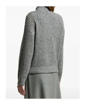 Peserico Crewneck Zipped Cardigan With Sequin Embellishment