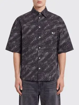 Jacquemus Short-sleeve Cotton Shirt With An All-over Graphic Print