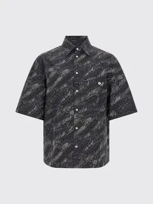 Jacquemus Short-sleeve Cotton Shirt With An All-over Graphic Print