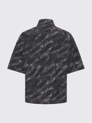 Jacquemus Short-sleeve Cotton Shirt With An All-over Graphic Print