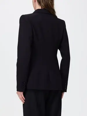 Elisabetta Franchi Double-breasted Crêpe Blazer With Padded Shoulders