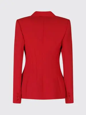 Elisabetta Franchi Double-breasted Crêpe Blazer With Padded Shoulders - Red