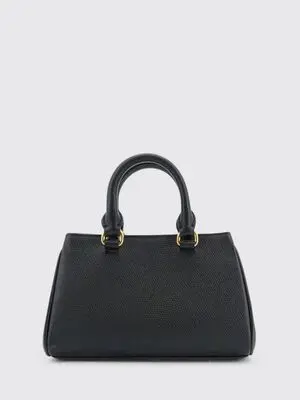 Valentino Garavani Grained Leather Handbag With Vlogo Signature - Black