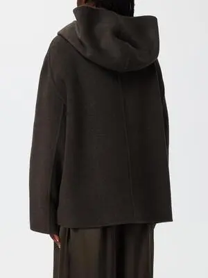 Khaite Short Wool Hooded Coat