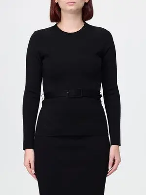 TOM FORD Slim Fit Long-sleeved Viscose Top With Waist Belt Black