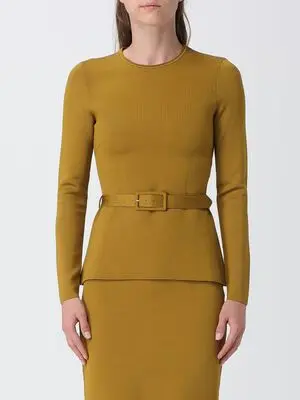 TOM FORD Slim Fit Long-sleeved Viscose Top With Waist Belt - Olive