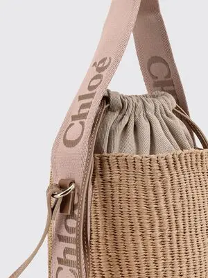 Chloé Woody Mini Bucket Bag - Beige
