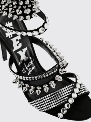 Philipp Plein Embellished Suede High-heeled Sandals