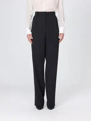 Elisabetta Franchi High-waisted Straight-leg Trousers In Wool Gabardine