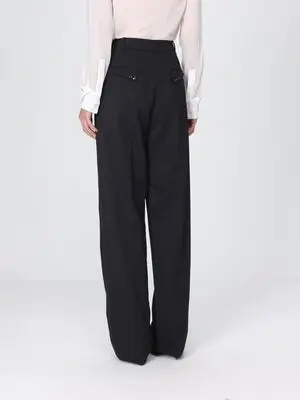 Elisabetta Franchi High-waisted Straight-leg Trousers In Wool Gabardine