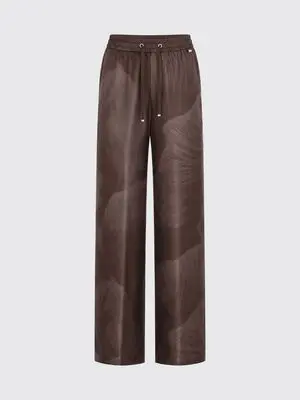 Herno Floral Print Silk Straight-leg Trousers With Drawstring Waist