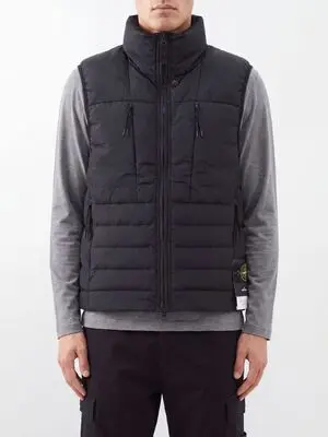 Stone Island Straight Hem Vests For Men