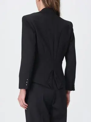 Elisabetta Franchi Single-breasted Crêpe Blazer With Slim Fit And Padded Shoulders