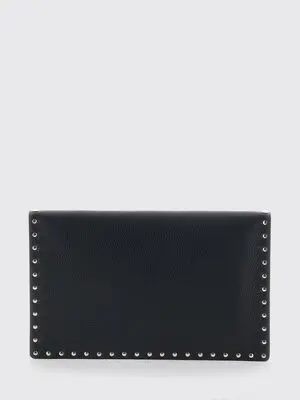 Valentino Garavani Rockstud Grained Calfskin Leather Envelope Clutch With Studs