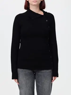 DONDUP Ribbed Knit Button Detailed Sweater - Black